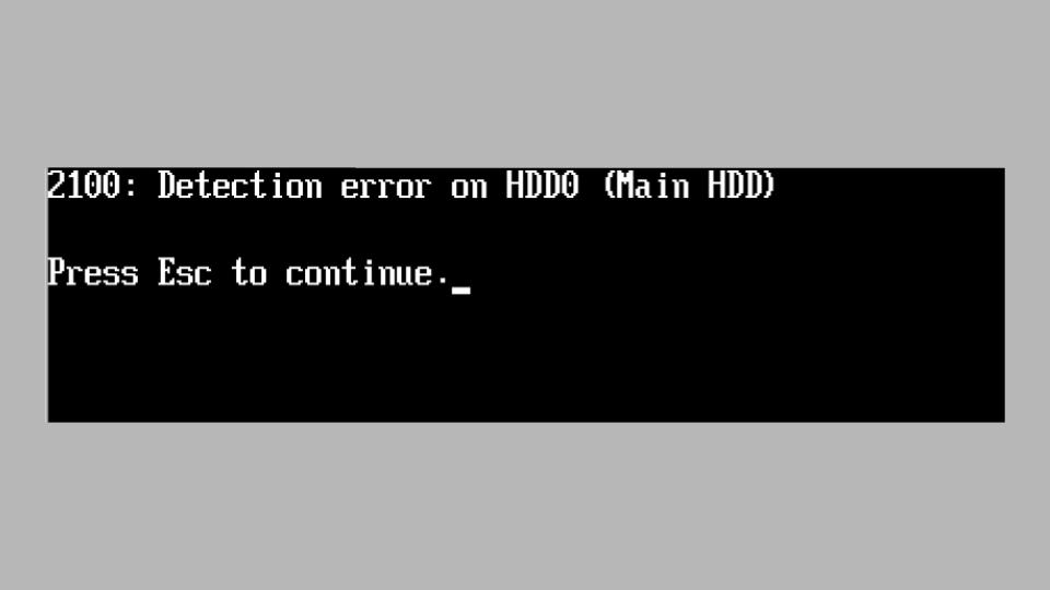 起動時に「2100 Detection error on HDD0」が発生する原因と対処法を解説｜データ復旧 国内売上No.1【データ復旧.com】
