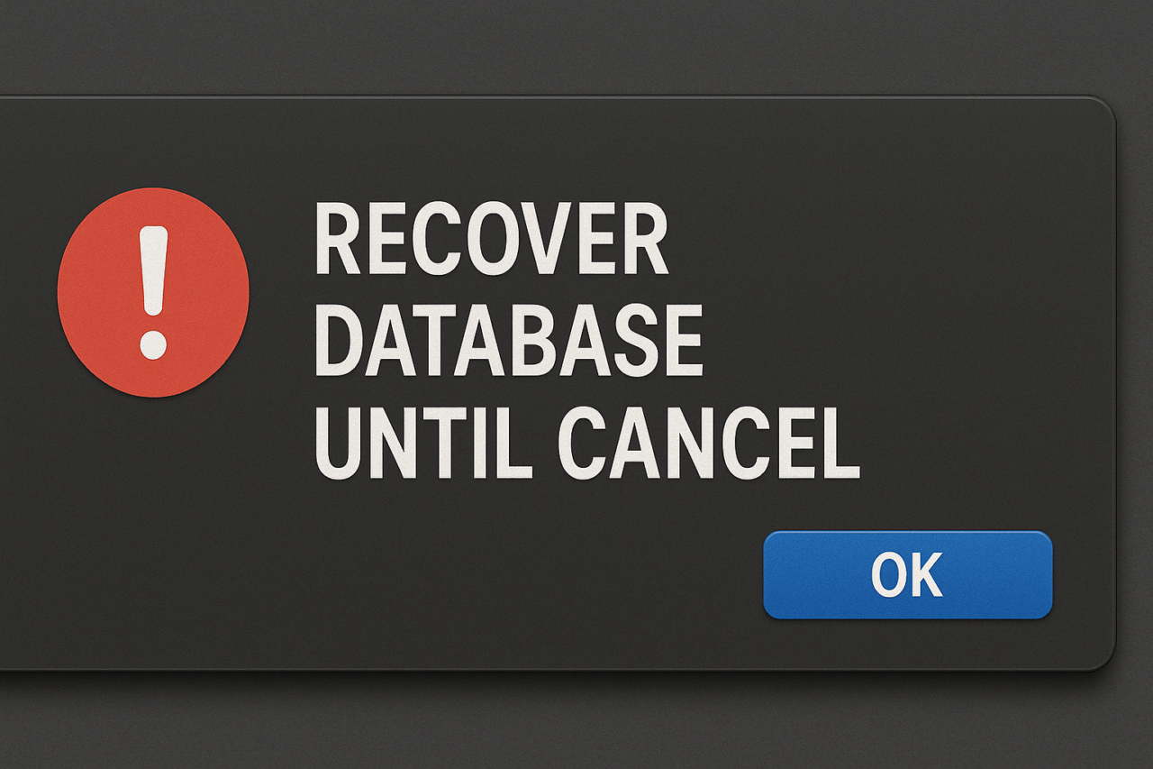 「RECOVER DATABASE UNTIL CANCEL」エラーの原因と対処法を徹底解説｜データ復旧 国内売上No.1【データ復旧.com】